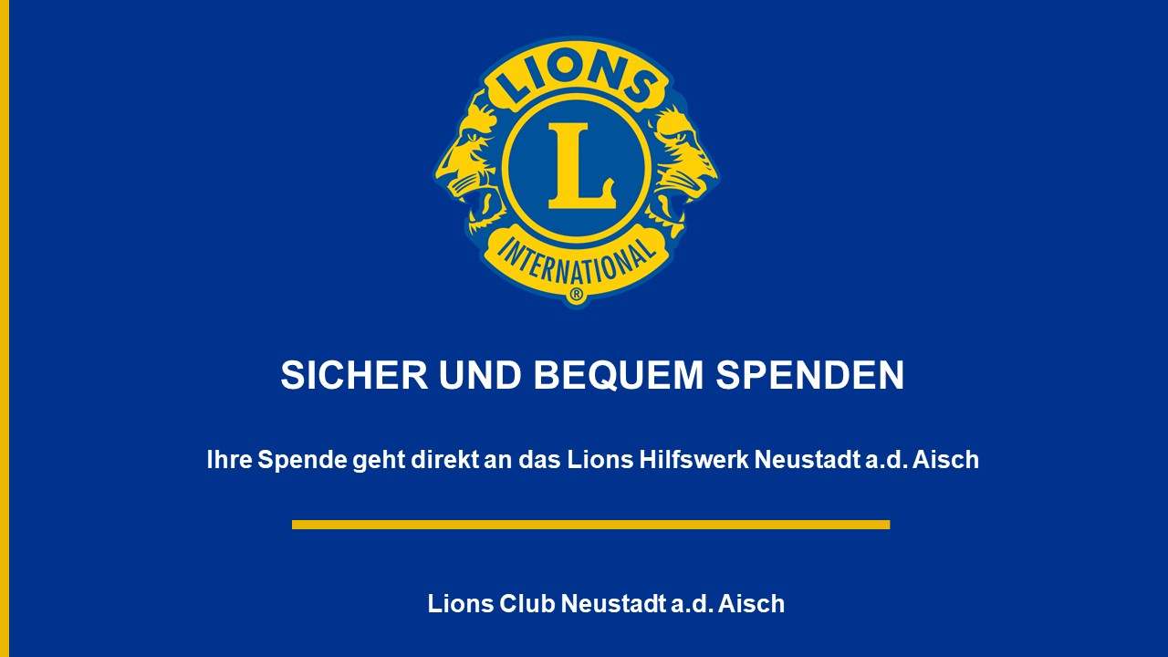 Spenden - Lionsclub Neustadt a. d. Aisch - Lions Deutschland